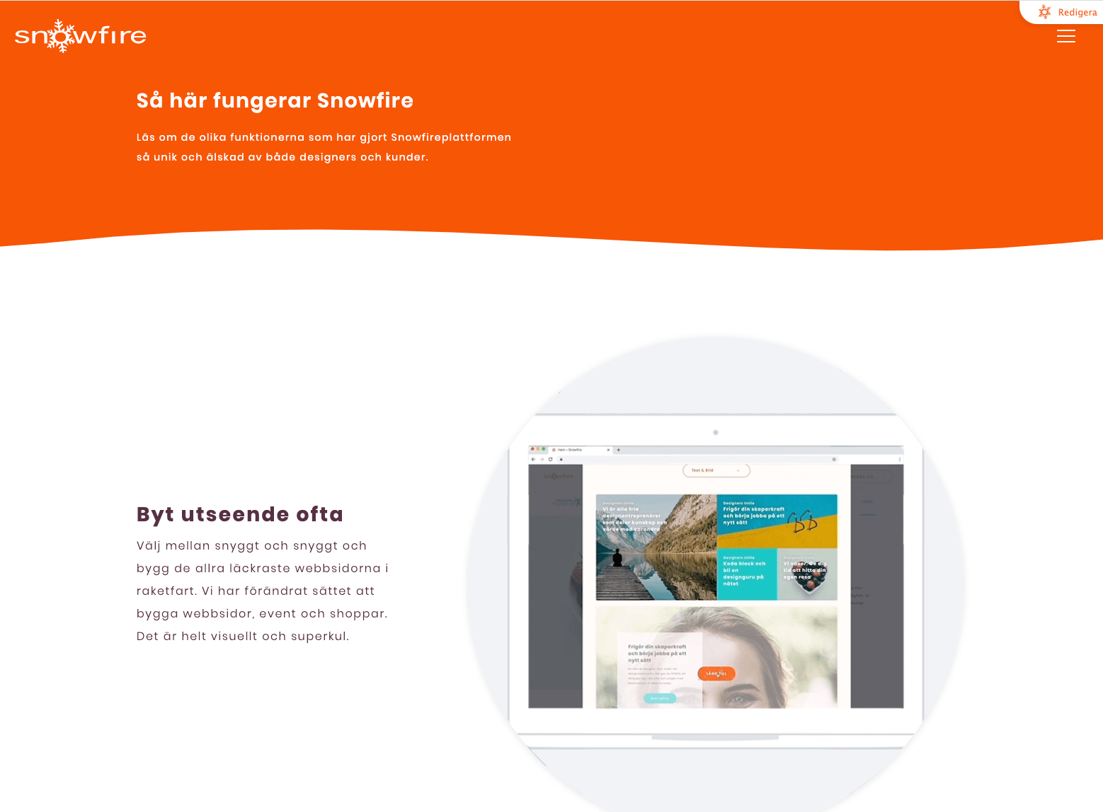 How Snowfire works. The all-in-one solution for websites